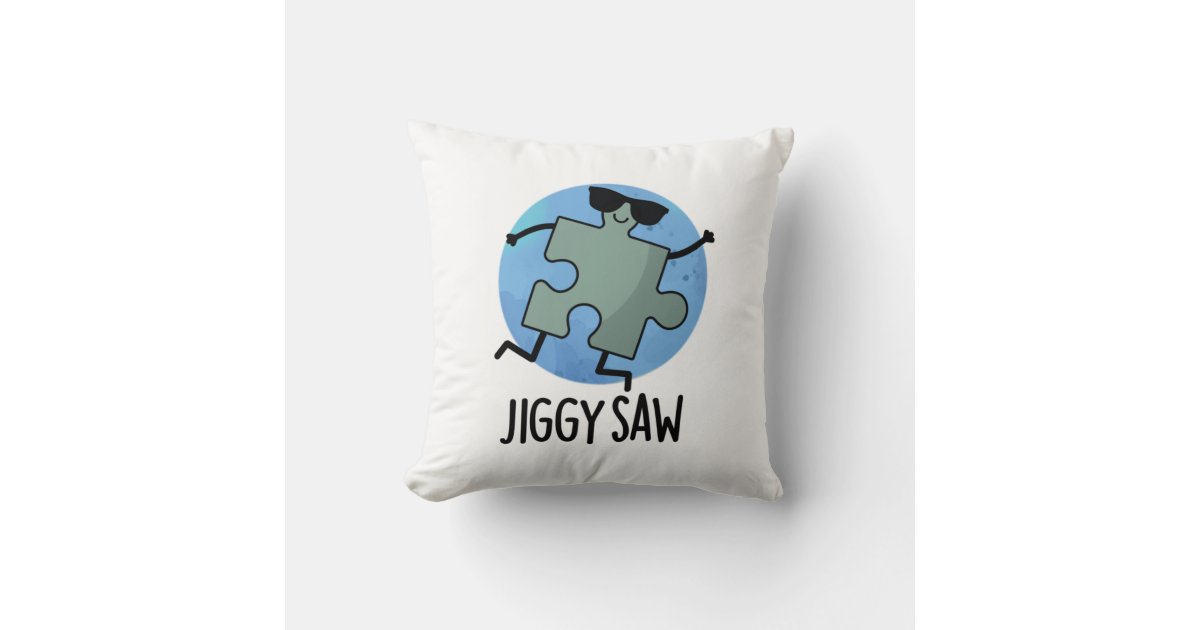 Jiggy Saw Funny Dancing Jigsaw Puzzle Pun Cushion | Zazzle
