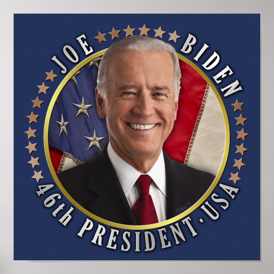 Joe Biden 46th President USA Commemorative Photo Poster | Zazzle.co.uk
