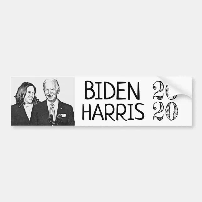 Joe Biden and Kamala Black and White Pictures 2020 Bumper Sticker | Zazzle