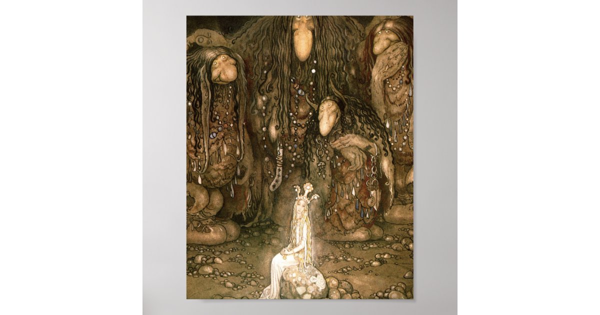 John Bauer - Look At Them Troll Mother Said Look Poster | Zazzle
