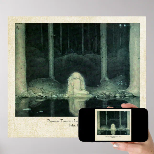 John Bauer Princess Tuvstarr Looking For Her Heart Poster | Zazzle