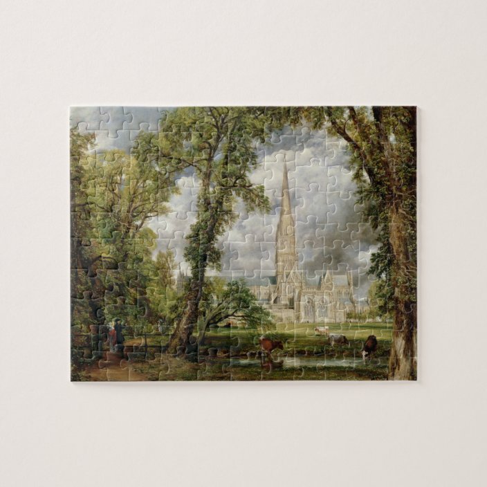 John Constable | View of Salisbury Cathedral from Jigsaw Puzzle ...