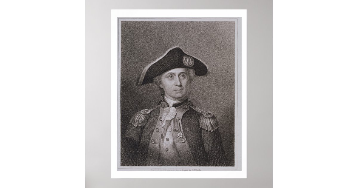 John Paul Jones (1747-92), engraved by James Barto Poster | Zazzle
