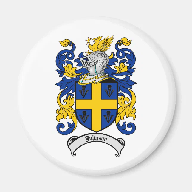Johnson Family Crest - Coat of Arms Magnet | Zazzle