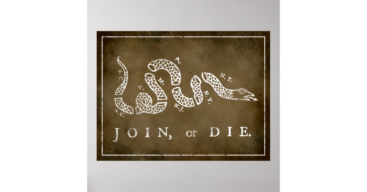 Join or Die Print | Zazzle
