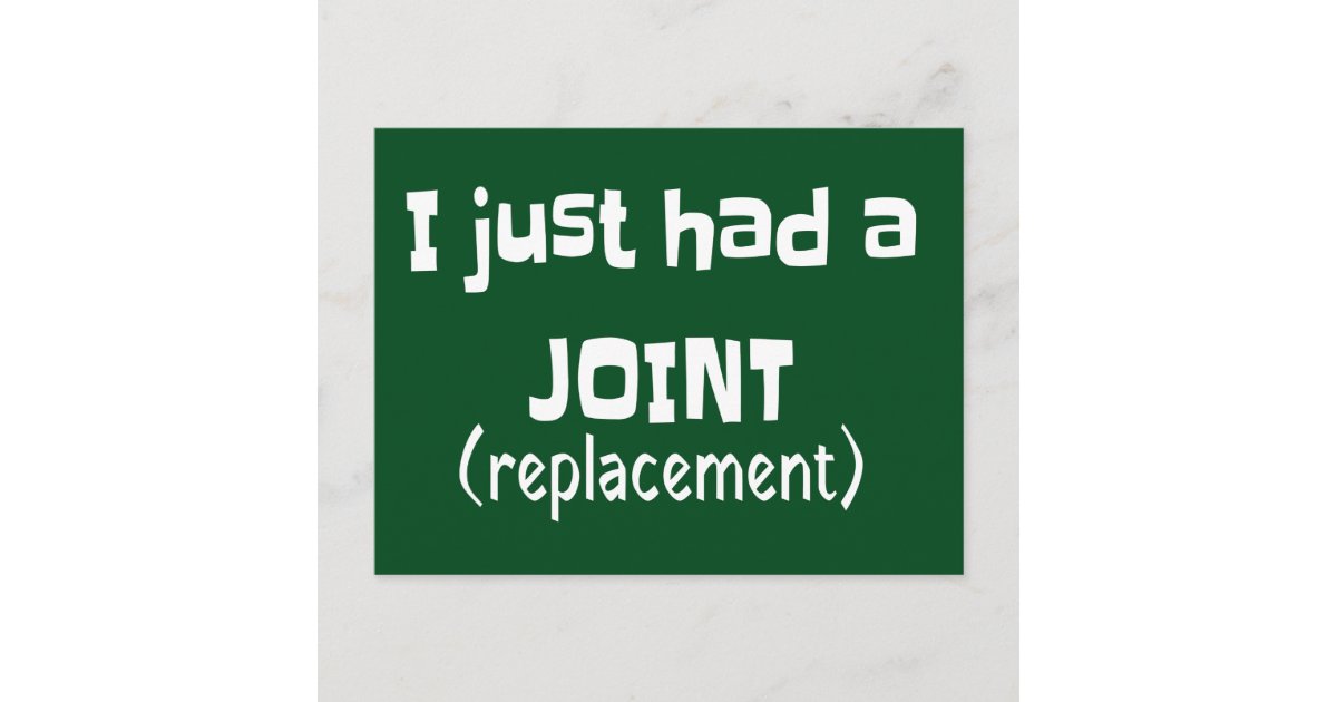 Joint Replacement Humour Funny Novelty Postcard | Zazzle