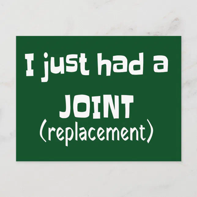 Joint Replacement Humour Funny Novelty Postcard | Zazzle