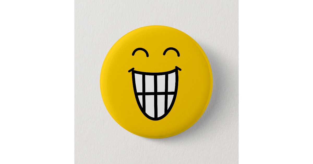 Joking around face 6 cm round badge | Zazzle
