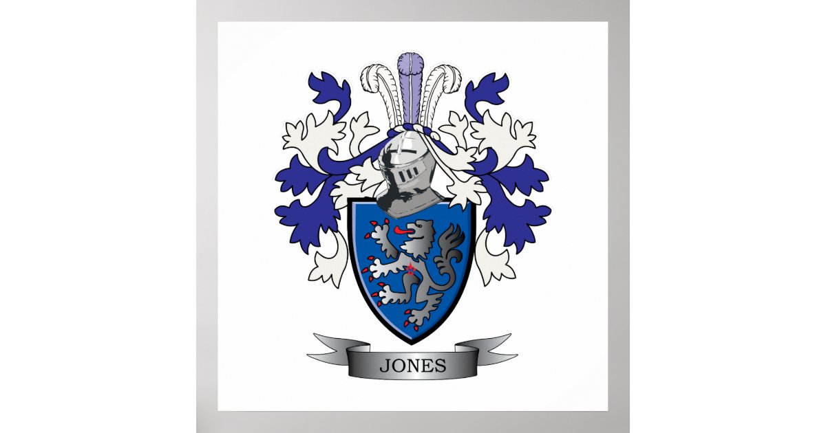 Jones Coat of Arms Poster | Zazzle