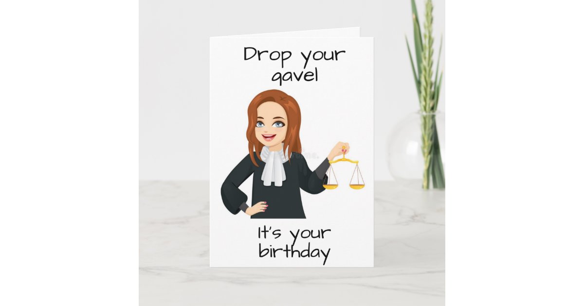**JUDGE** CELEBRATES " HER BIRTHDAY" CARD | Zazzle