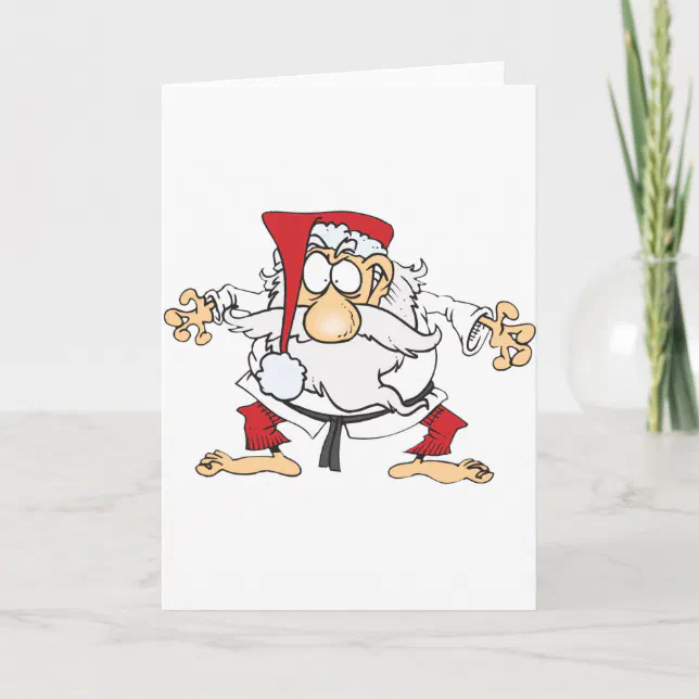 Judo-Santa Holiday Card | Zazzle