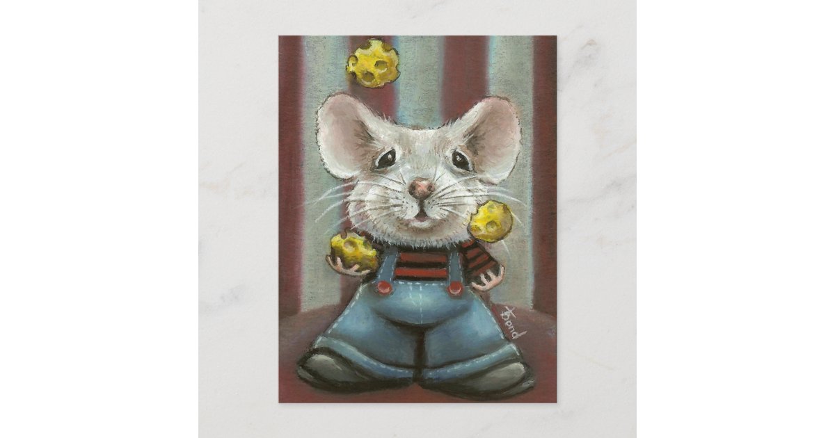 Juggler Mouse Postcard | Zazzle