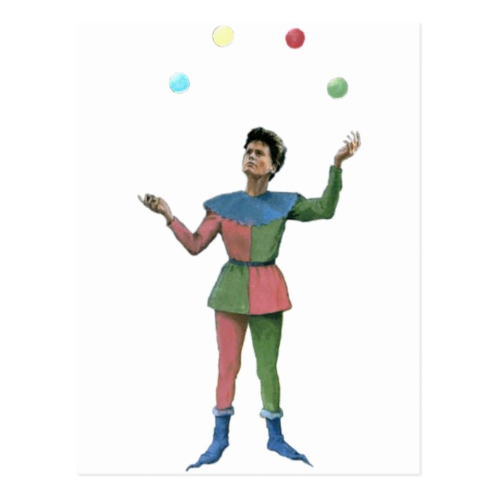 Juggler - Vintage Illustration Postcard | Zazzle.co.uk