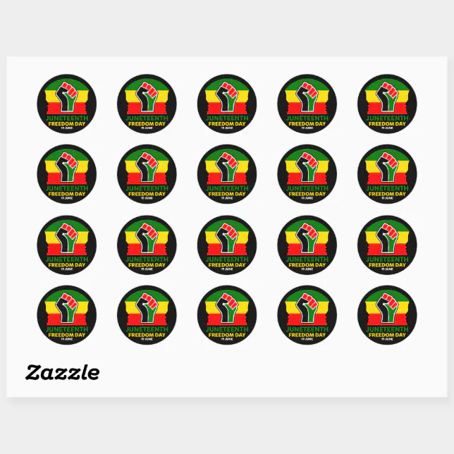 Juneteenth Freedom Day Black History Classic Round Sticker | Zazzle