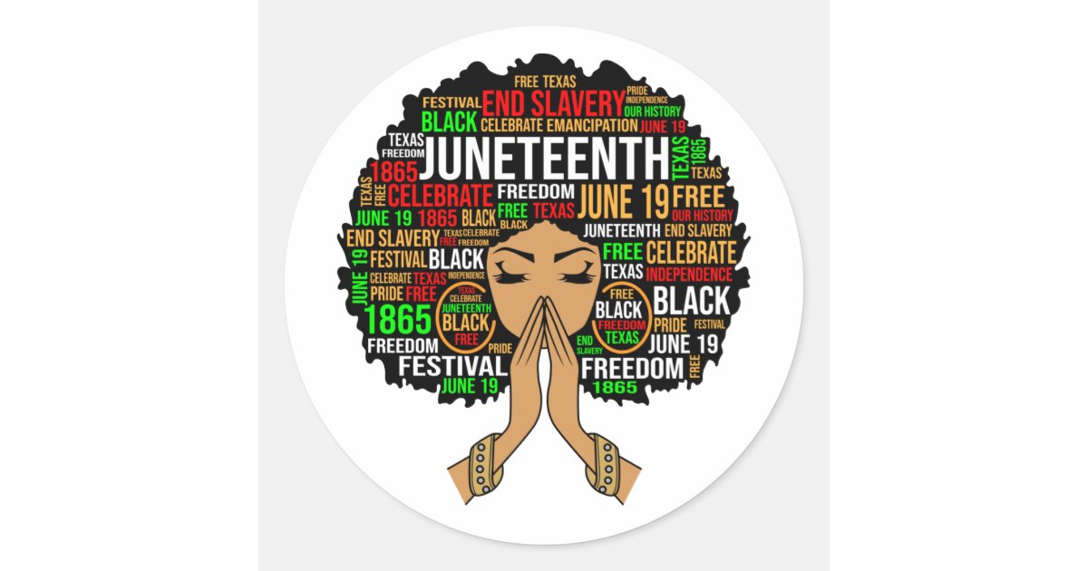 Juneteenth Queen Black Melanin Praying Women Sista Classic Round ...