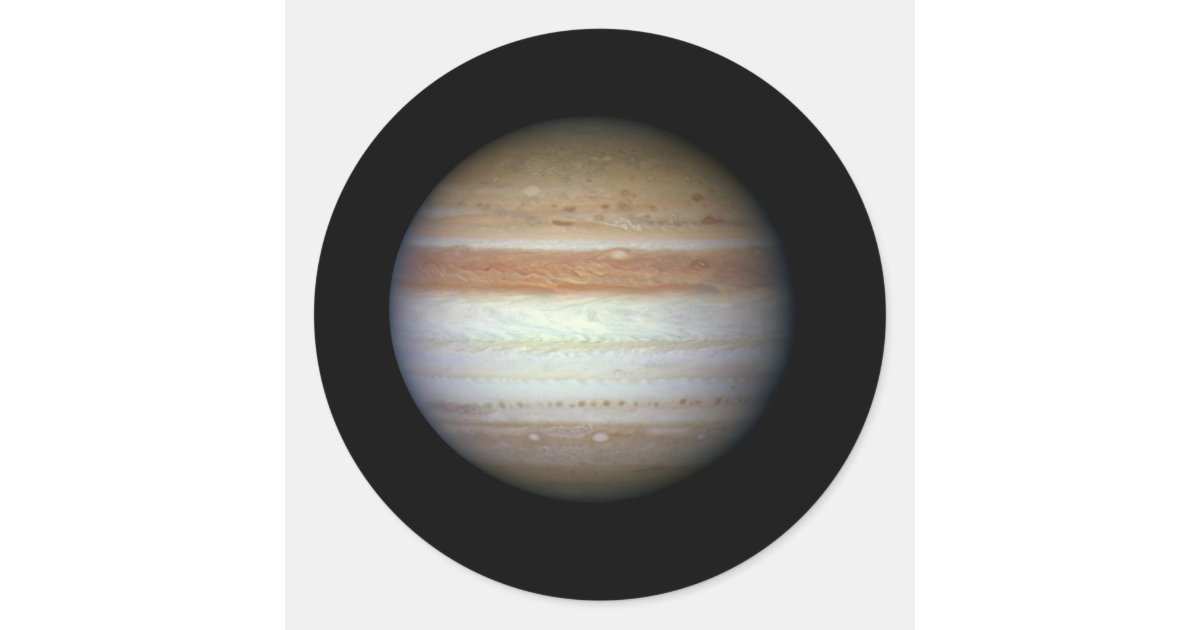 Jupiter Planet NASA Classic Round Sticker | Zazzle