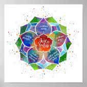 Just for Today Reiki Principles Precepts Poster | Zazzle