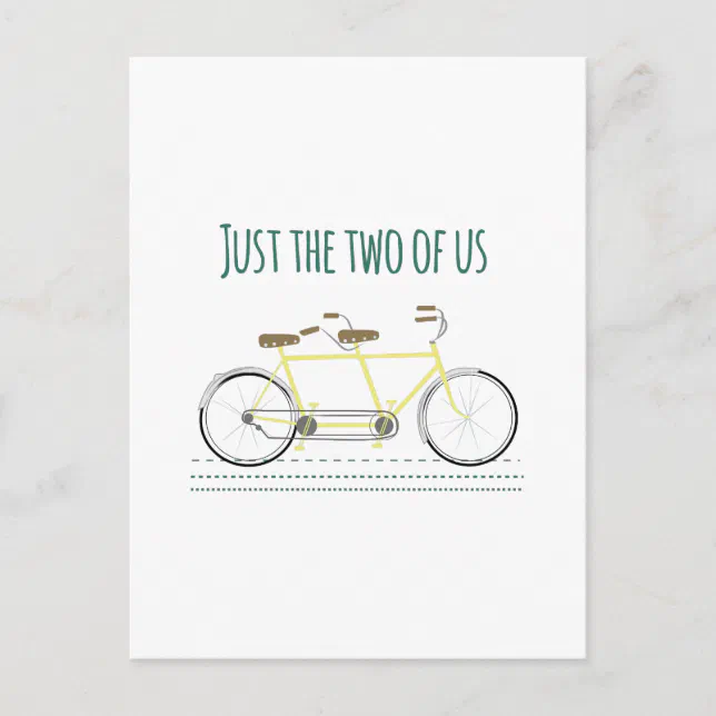 Just the two of us postcard | Zazzle