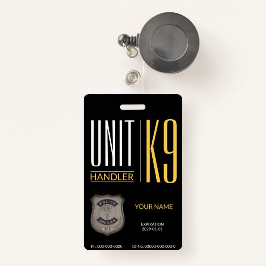 K9 Handler ID Badge | Zazzle
