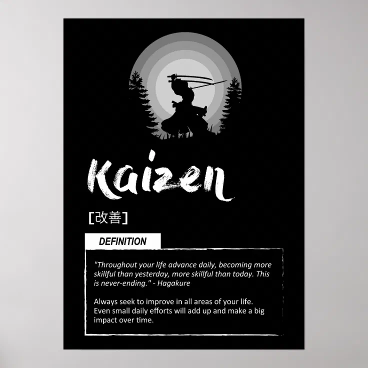 Kaizen - Japanese Concept For Success Poster | Zazzle