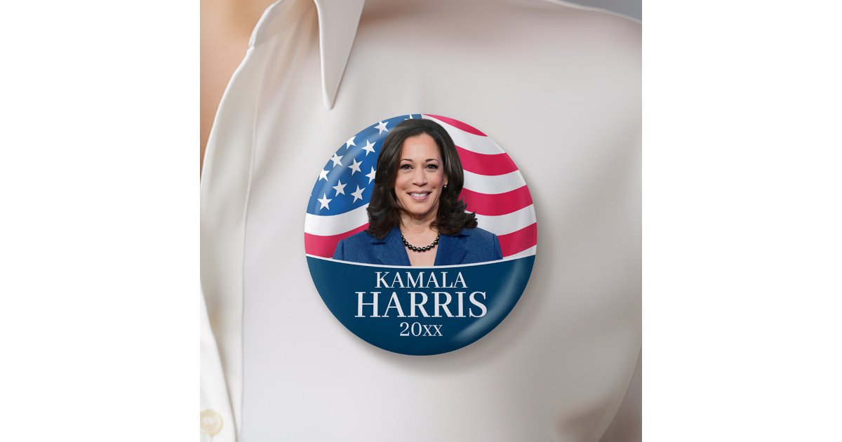 Kamala Harris for President - Flag 6 Cm Round Badge | Zazzle