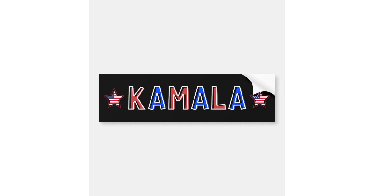 Kamala Harris for President, "Kamala" Design Bumper Sticker | Zazzle