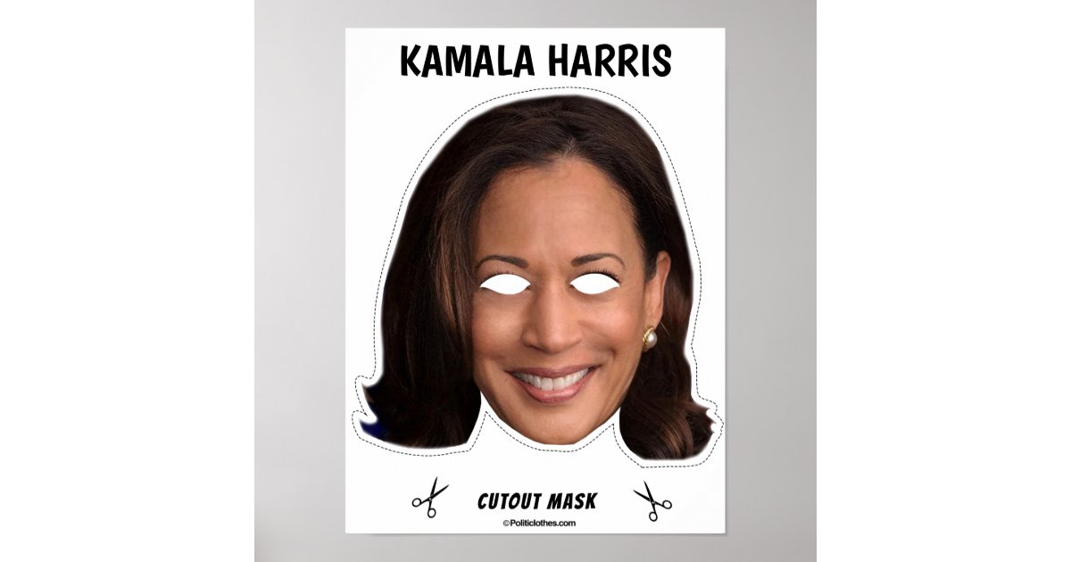 KAMALA HARRIS Halloween Mask Poster | Zazzle