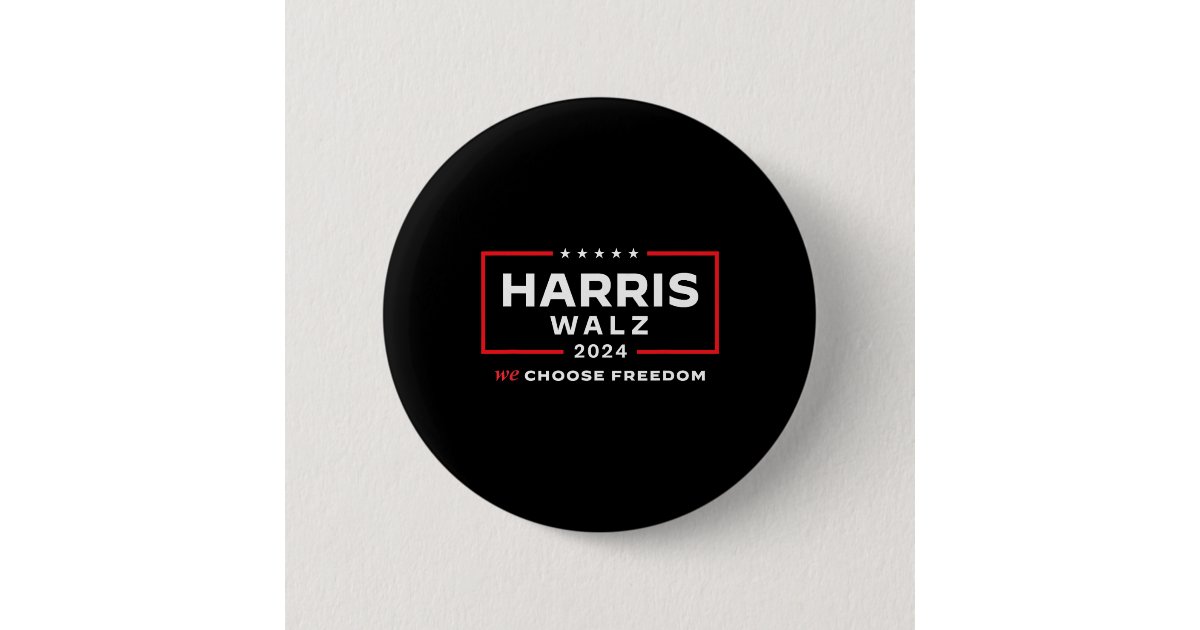 Kamala Harris Tim Walz President 2024 Harris Waltz 6 Cm Round Badge ...