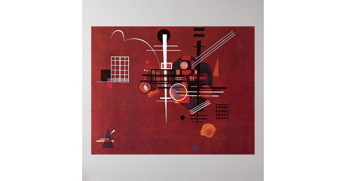 Kandinsky - Dull Red Poster | Zazzle