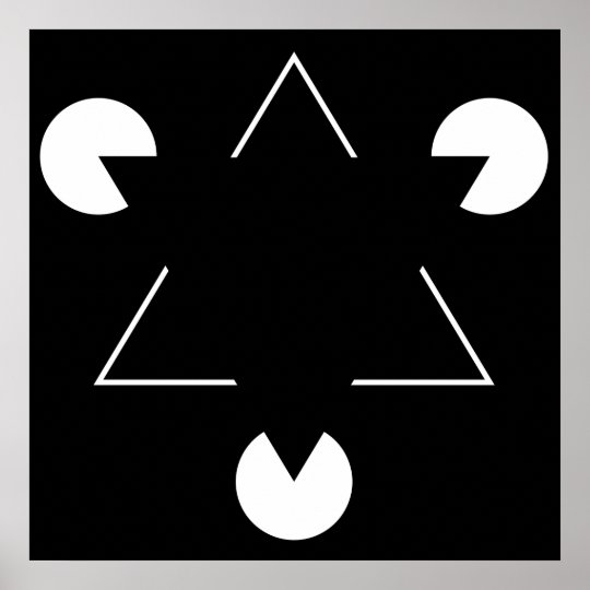 Kanizsa triangle poster | Zazzle.co.uk