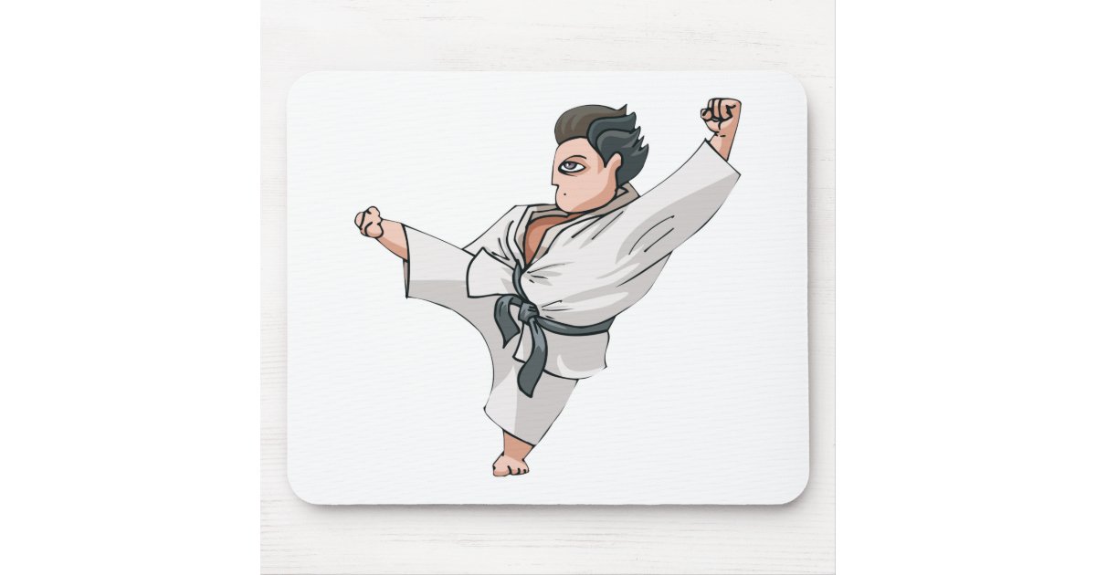 Karate-Kick Mouse Mat | Zazzle