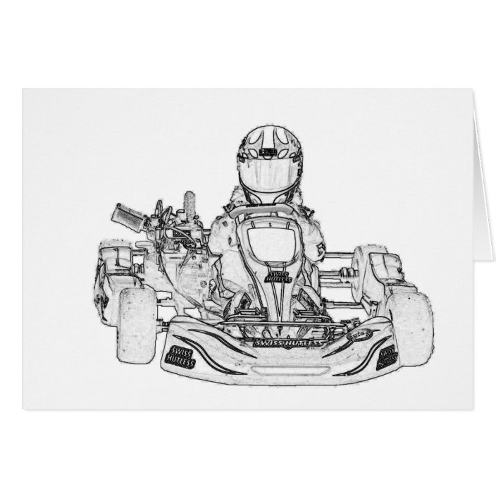 Kart Racing pencil sketch | Zazzle.co.uk