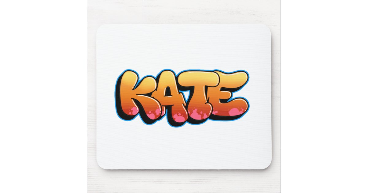 Kate Graffiti Style Merch! Custom Name Kate Mouse Mat | Zazzle