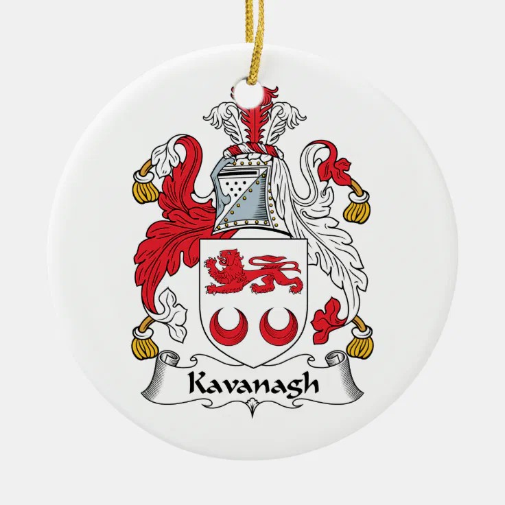 Kavanagh Family Crest Ceramic Tree Decoration | Zazzle