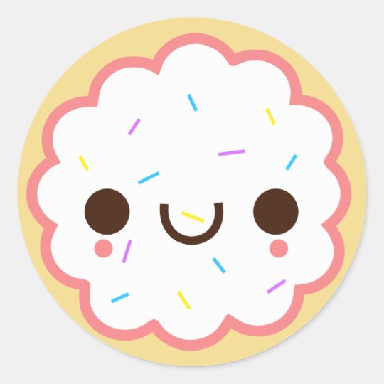 kawaii cute frosted sugar cookie Sticker | Zazzle.co.uk