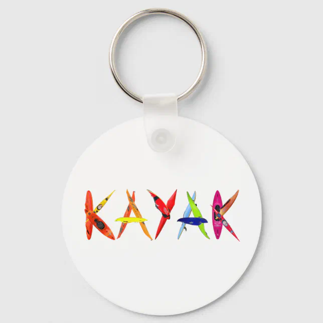 kayak Keychain | Zazzle
