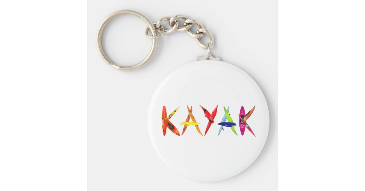 kayak Keychain | Zazzle
