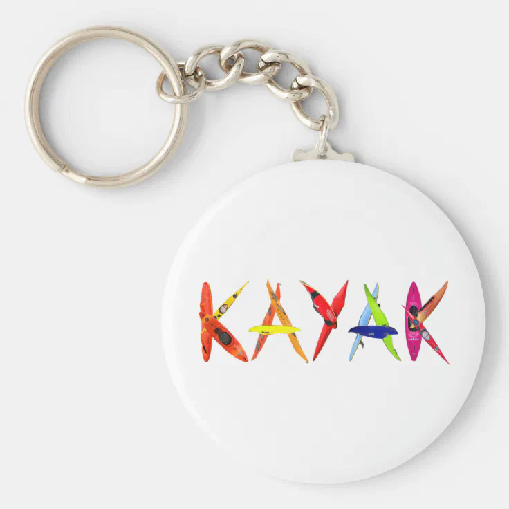kayak Keychain | Zazzle