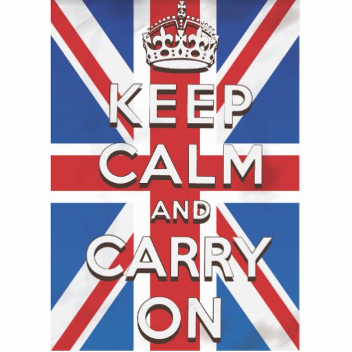 Keep Calm and Carry On British Flag Photo Cutout | Zazzle