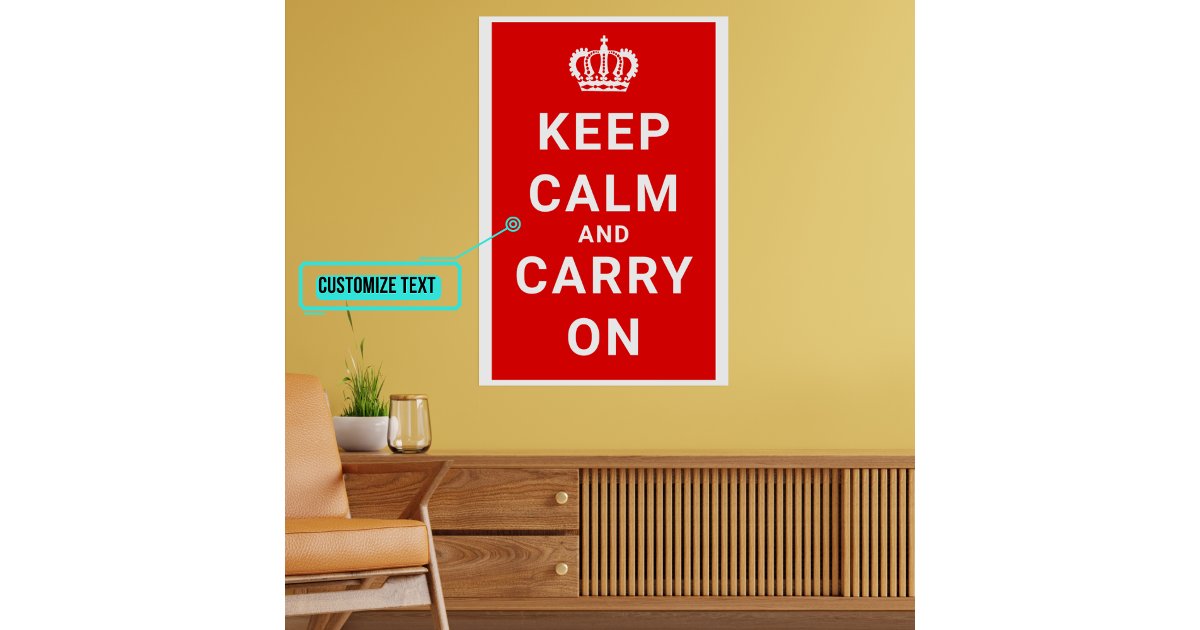 Keep Calm and Carry On Vintage British Poster | Zazzle