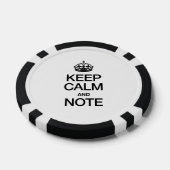 KEEP CALM AND NOTE POKER CHIPS | Zazzle