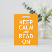Keep Calm and Read On Postcard | Zazzle