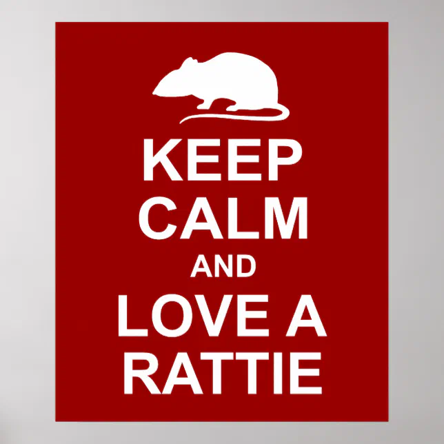 Keep Calm Rat Lover's Poster | Zazzle