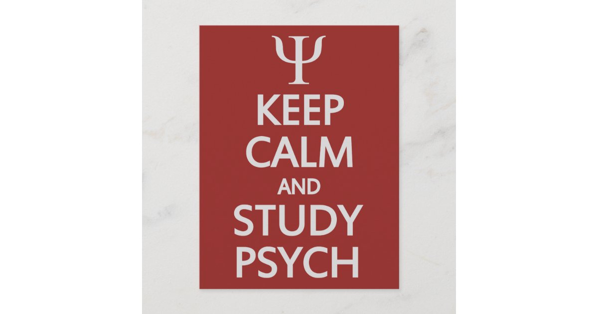 Keep Calm & Study Psych custom postcard | Zazzle