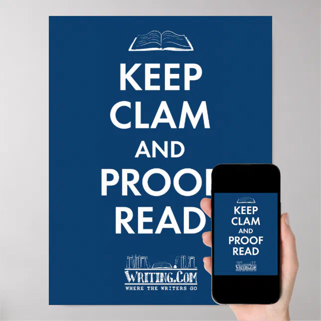 Keep Clam and Proofread Poster | Zazzle