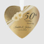 50th Wedding Anniversary Gold Diamonds Keepsake Ornament | Zazzle