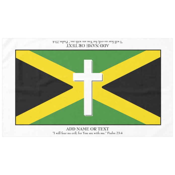 Keepsake | JAMAICA FLAG | Cross Scripture 60"x104" Tablecloth | Zazzle ...