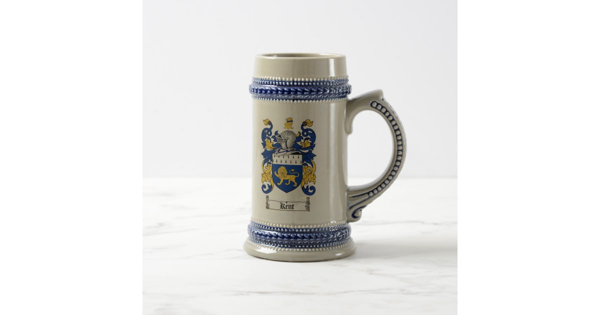 Kent Coat of Arms Stein / Kent Family Crest Stein | Zazzle