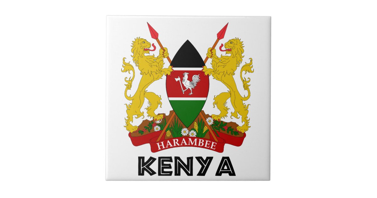 KENYA - emblem / flag / coat of arms / symbol Tile | Zazzle
