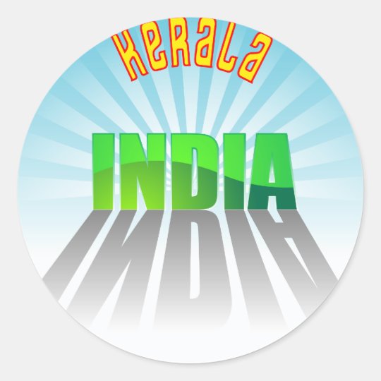 Kerala Classic Round Sticker | Zazzle.co.uk
